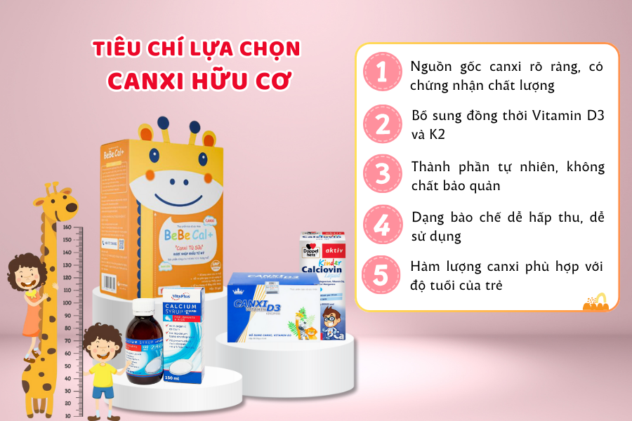 Top 5 loại Canxi hữu cơ cho bé tốt nhất hiện nay cải thiện chậm mọc ...